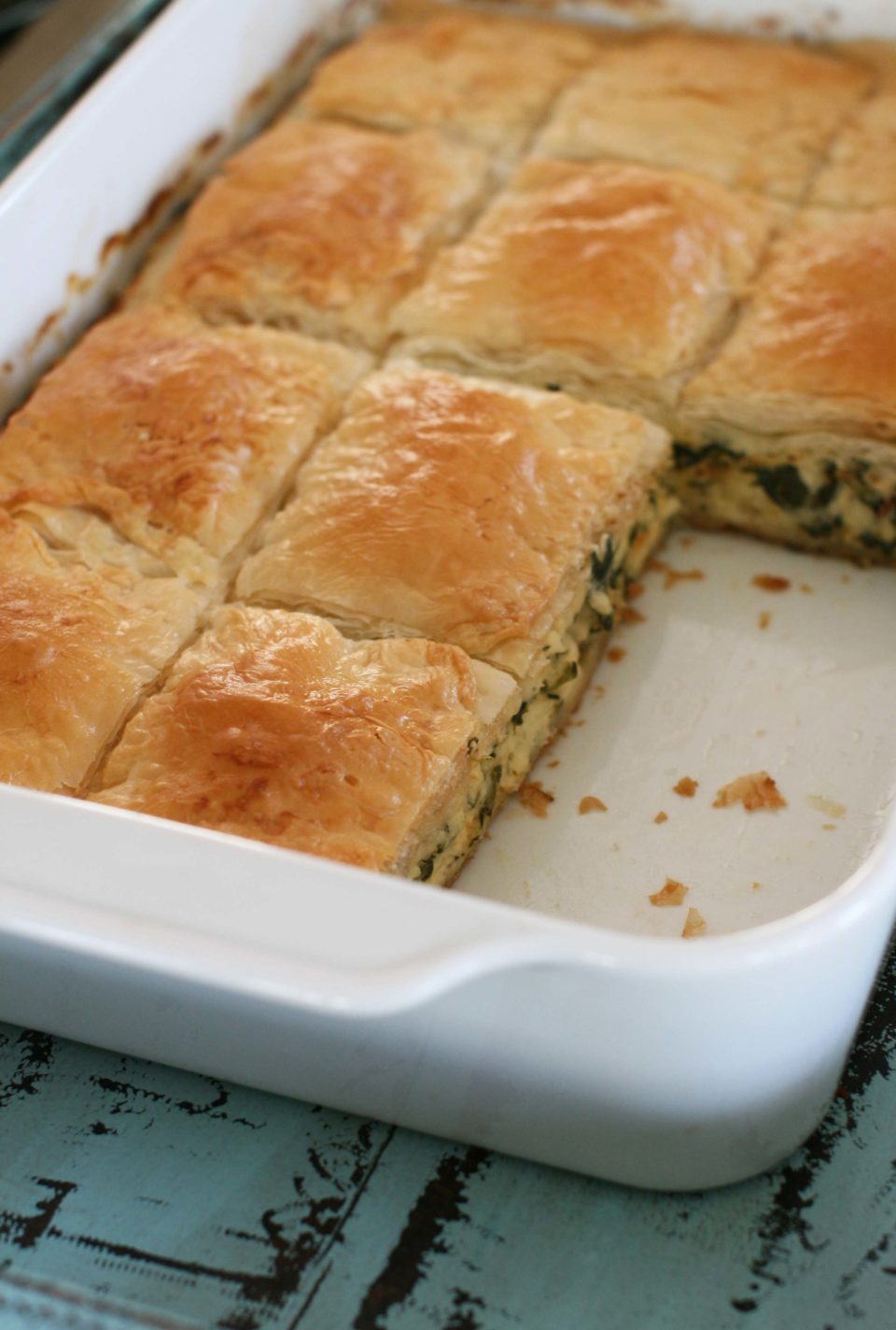 Armenian Spinach and Cheese Phyllo Pie (Sou-Beoreg) | The Kitchen Scout