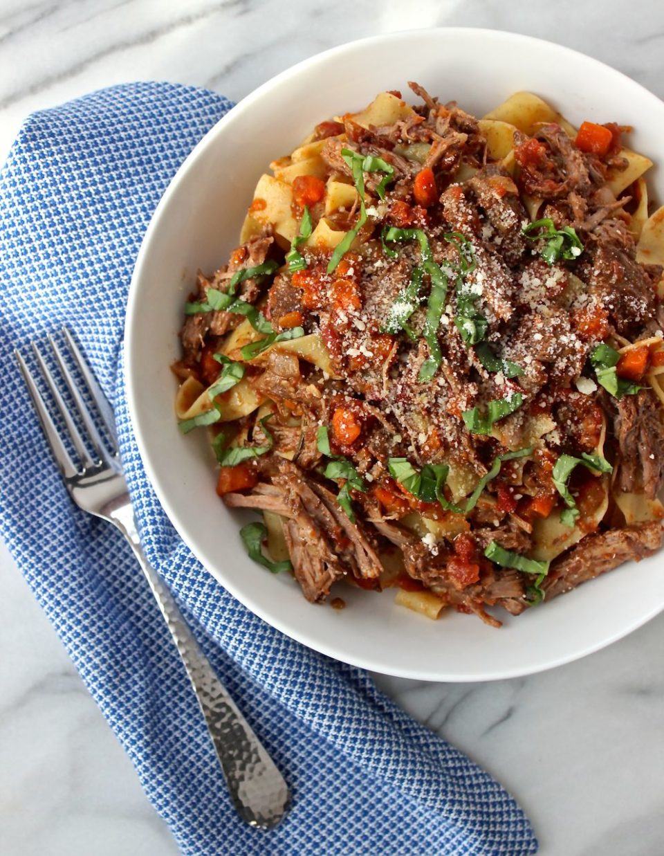 Slow Cooker Beef Ragu with Pappardelle | The Kitchen Scout