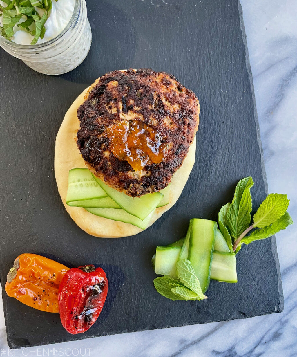 Butter Chicken Burgers with Minted Yogurt | The Kitchen Scout
